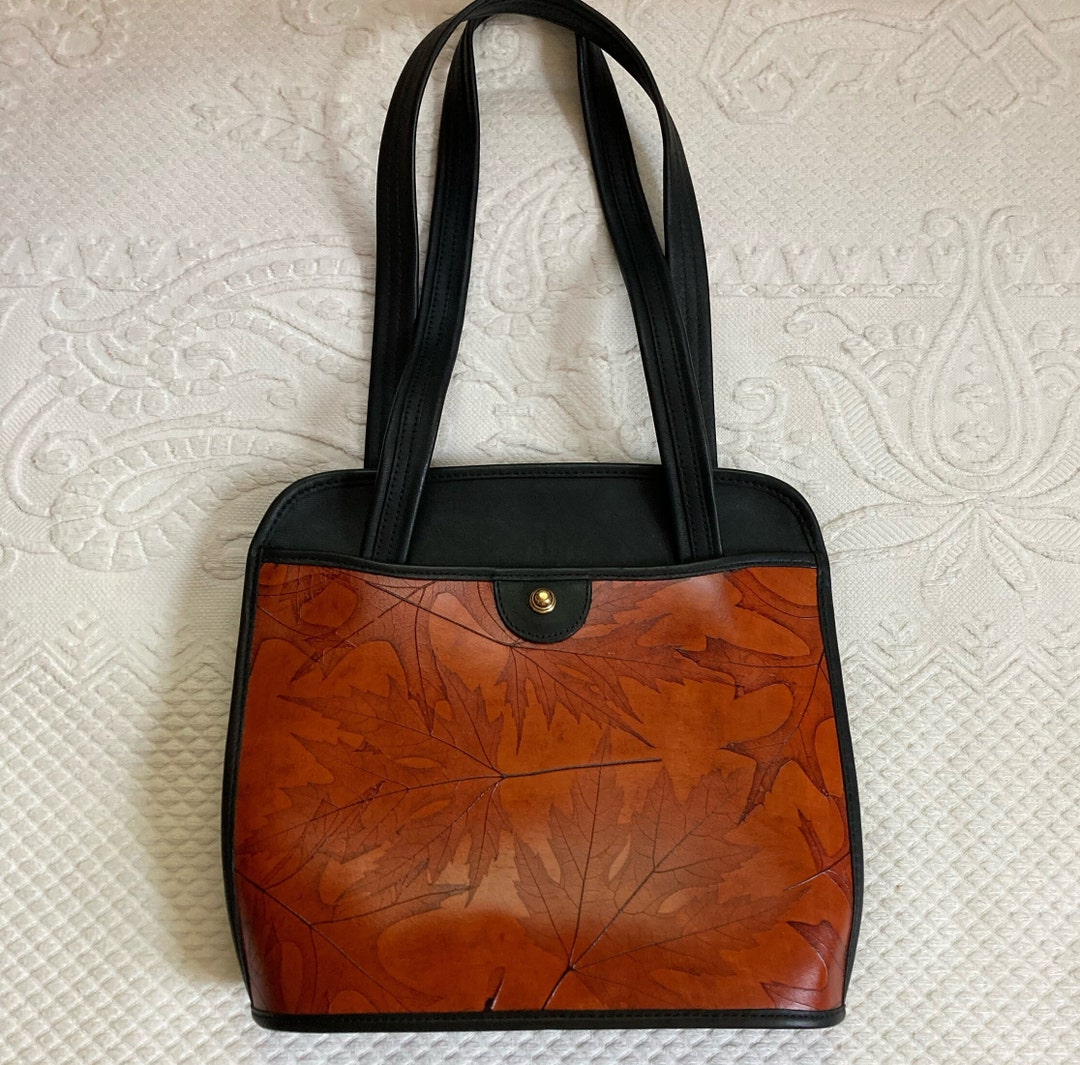 Vintage C.L Whiting Shoulder Bag. Leaf Design Bag . Made in - Etsy