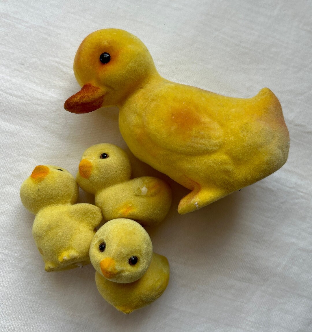 Vintage Flocked Chick . 60s Chicks . Lot of 4 - Etsy