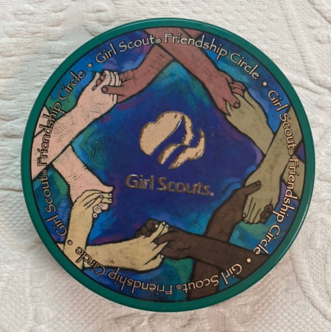 Girl Scout Friendship Circle Tin . Vintage Girl Scouts Tin . - Etsy