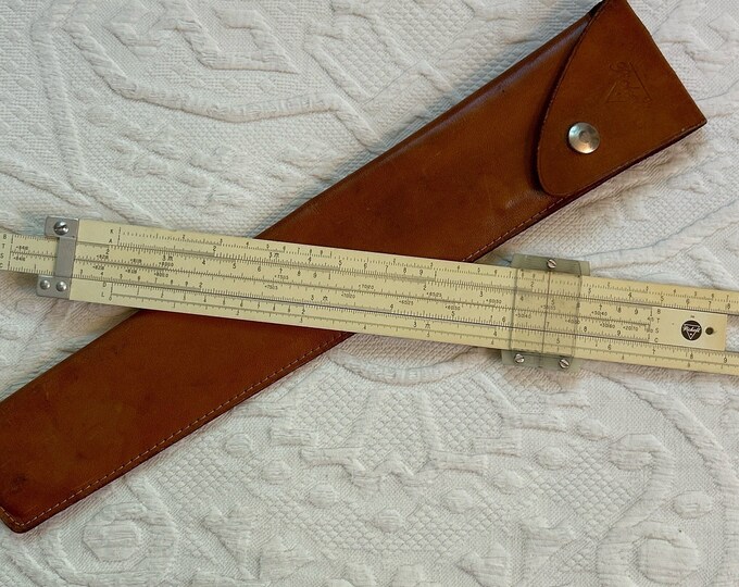 Slide Ruler in Leather Sheath . VTG Pickett 902-T Trig Slide Rule Slide ...