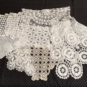 White Doily Lot . Lot of 12 . White Crochet Doilies . White Doilies 12 ...