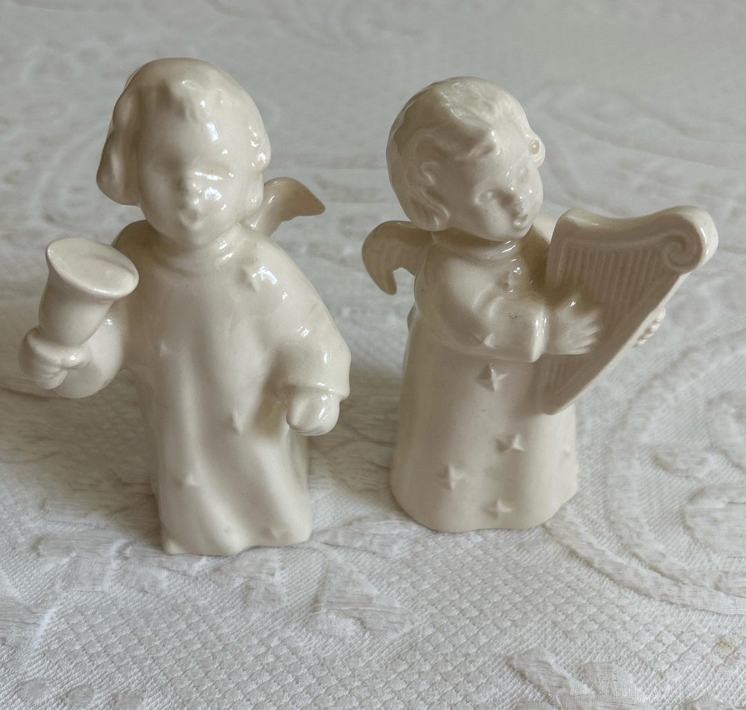 Goebel Angel Figurines: Vintage Porcelain Bell & Harp Angels - Etsy