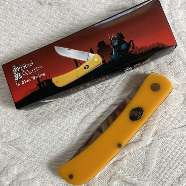 Yellow Handle Pocket Knife - Etsy