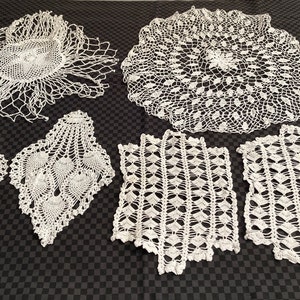 White Doily Lot . Lot of 12 . White Crochet Doilies . White Doilies 12 ...