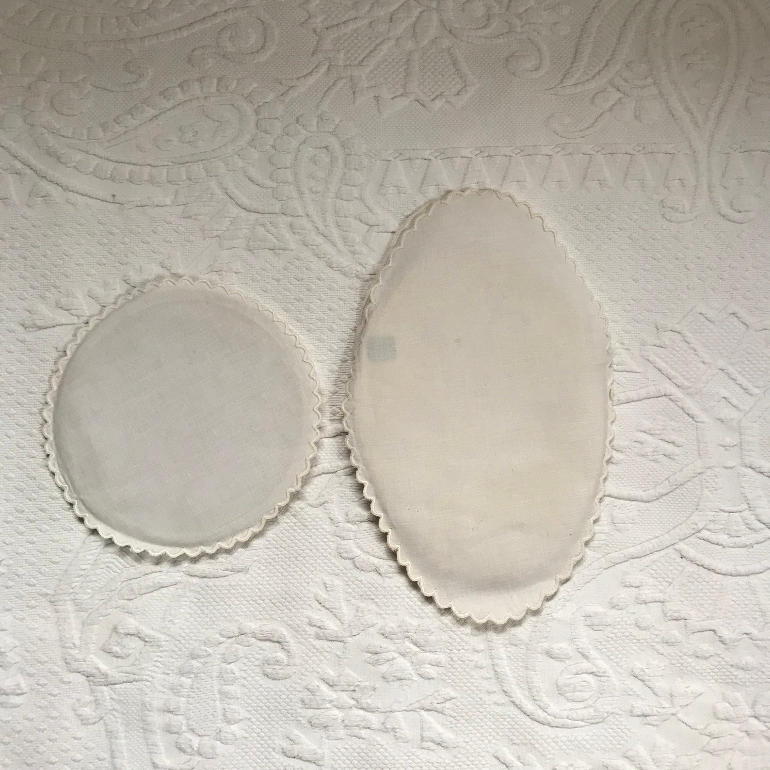 White linen trivet . 2 linen trivets . handmade . trivet . | Etsy