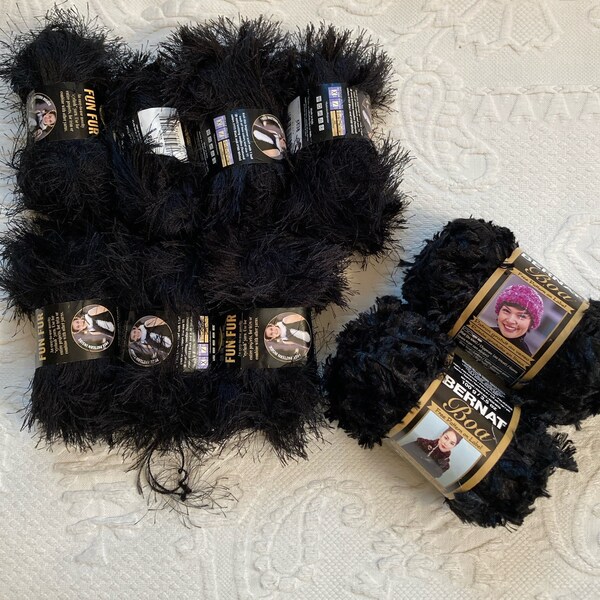 Black Fuzzy Yarn - Etsy
