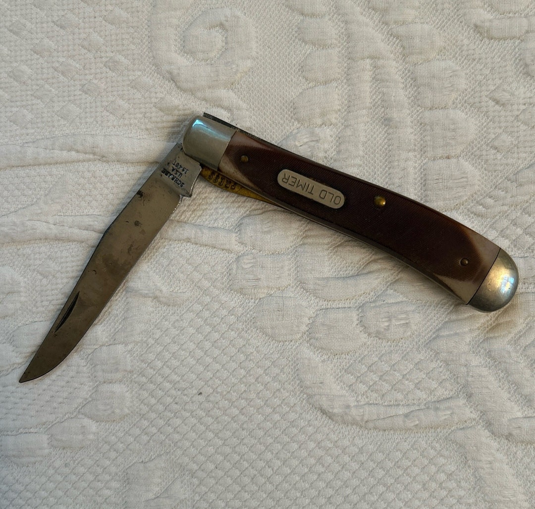 Vintage SCHRADE Old Timer 1940T Single Blade Folding Pocket Knife ...