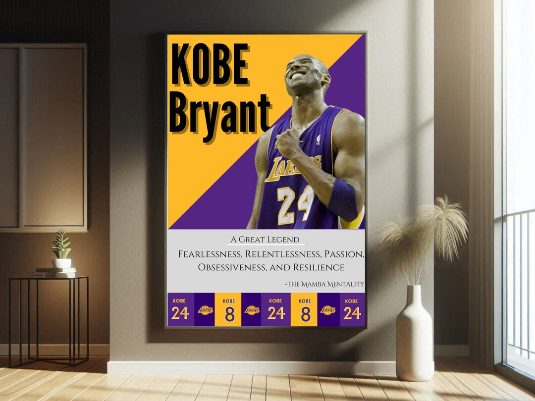 Kobe Bryant Poster, Basketball Gift, Kobe Bryant Print,basketball ...