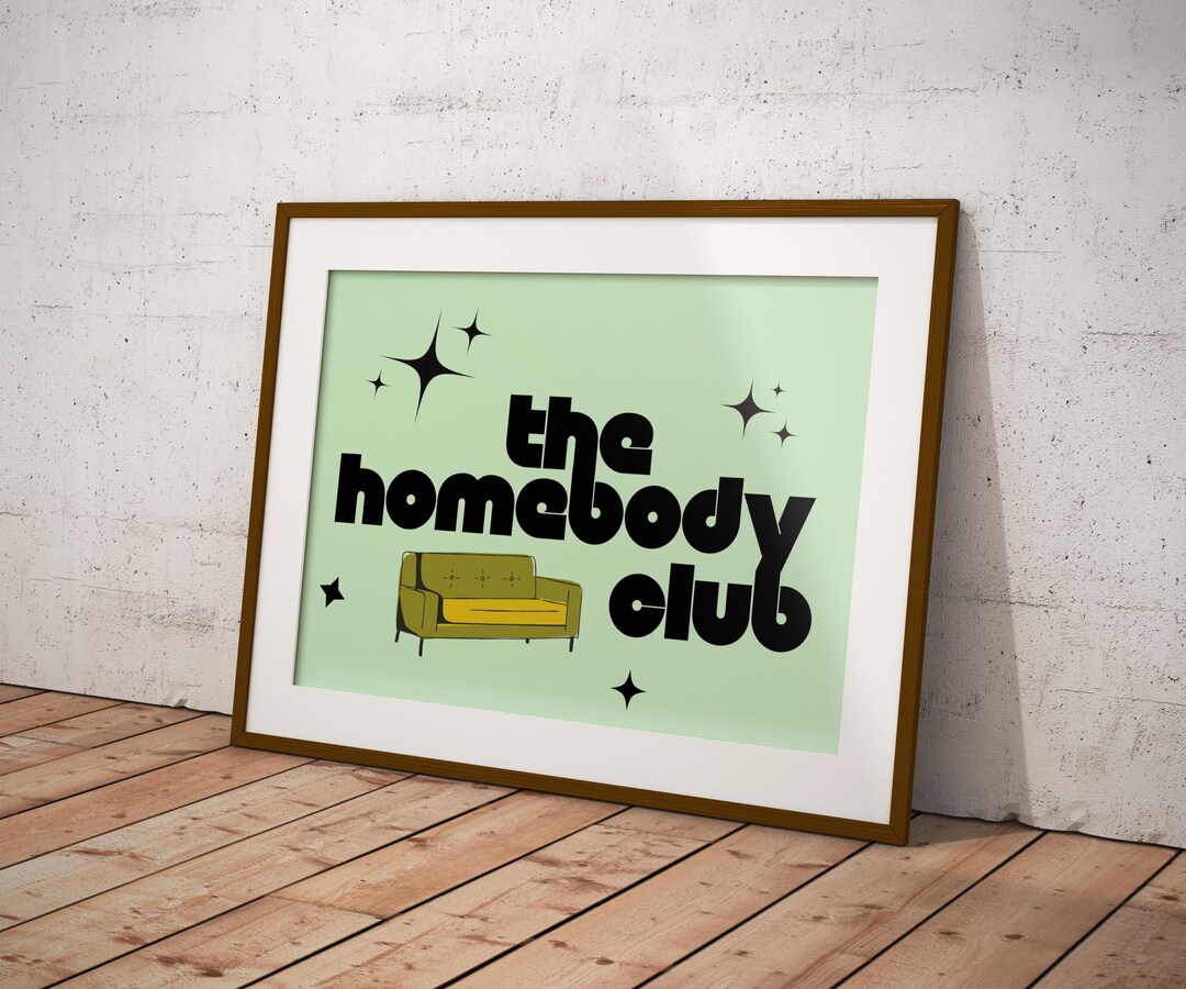 The Homebody Club Retro Art Print Rolled Poster - Etsy