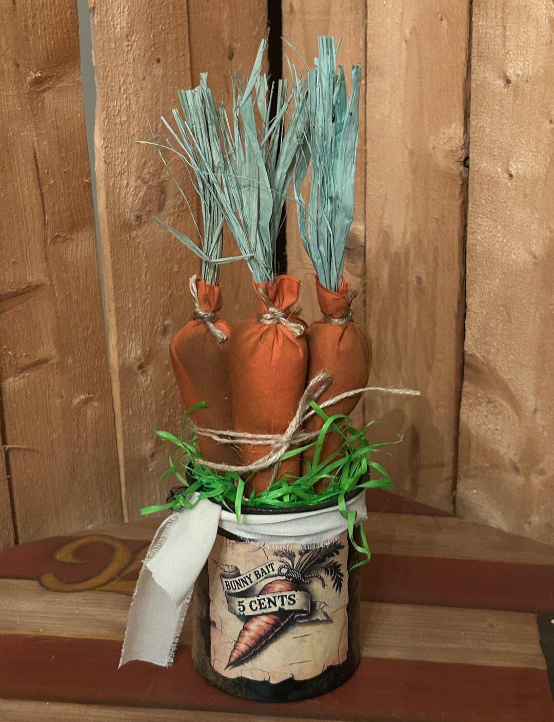 Spring Bunny Bait Carrot Arrangement - Greenery, Bundle of Carrots ...
