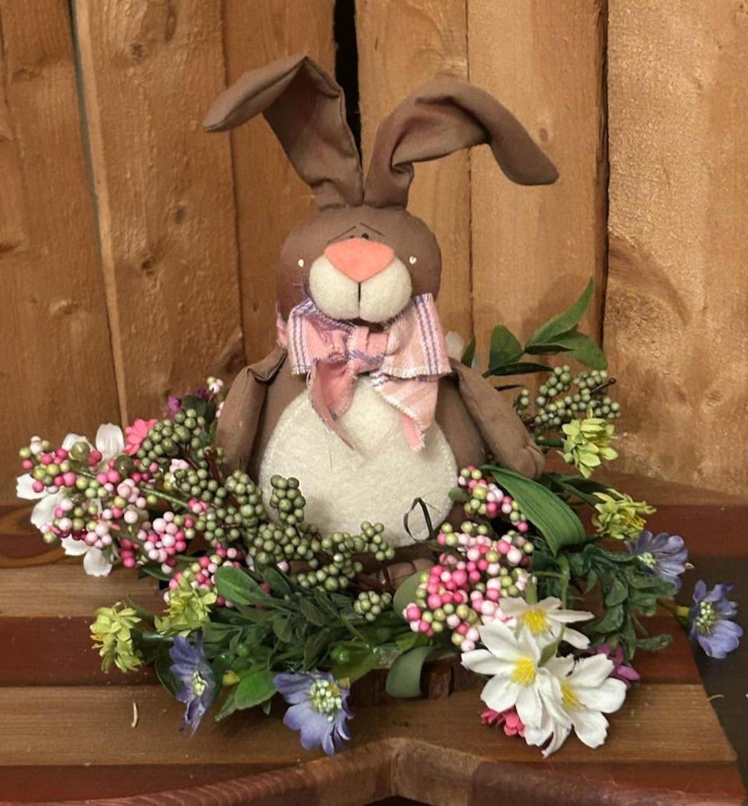 Spring Bunny Arrangement - Greenery, Spring Flowers, Berries Cute ...
