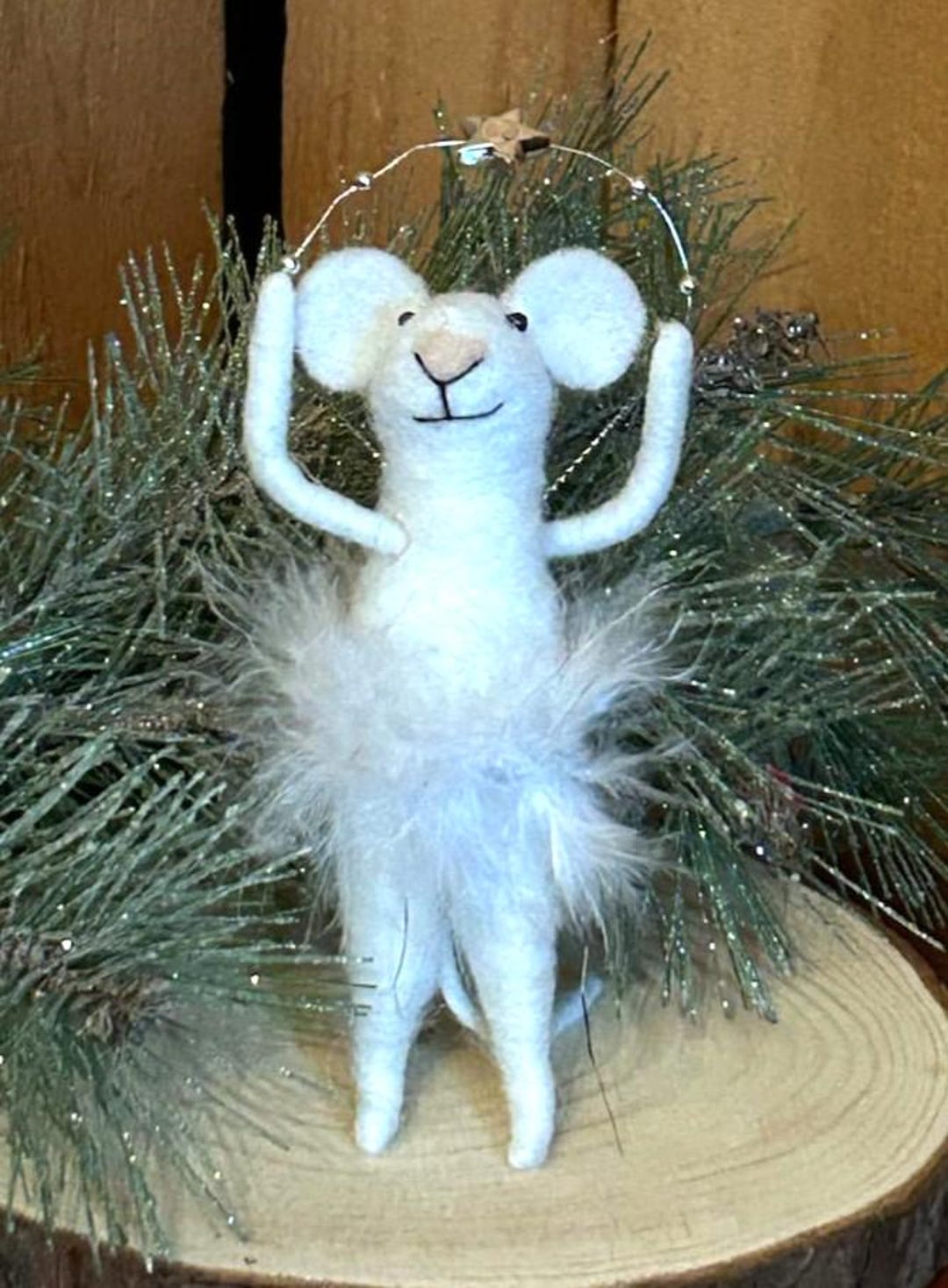 Cute Needle Felted Mouse Princess Fairy Felt Mouse - Dancing Star ...