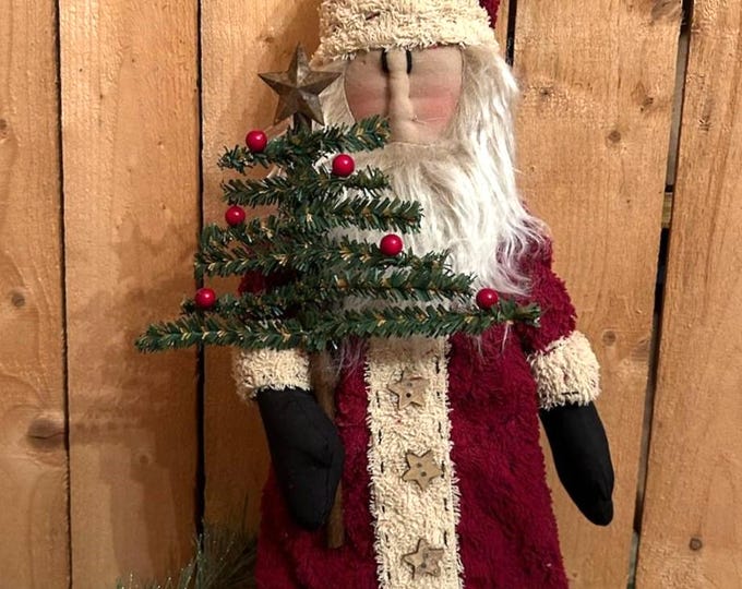 Primitive Rustic Santa - Winter Christmas Decor, Kris Kringle ...