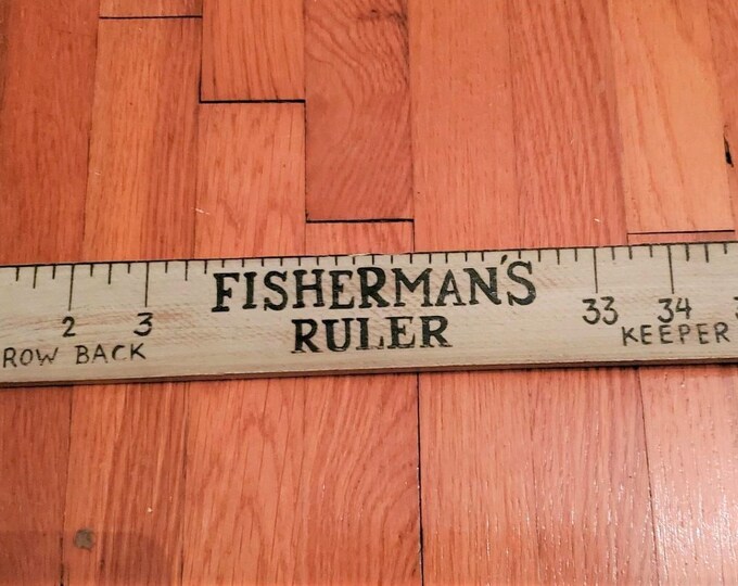 Fisherman's Ruler Rustic Fish Wall Hanging, Bass, Fishing Lure, Small ...