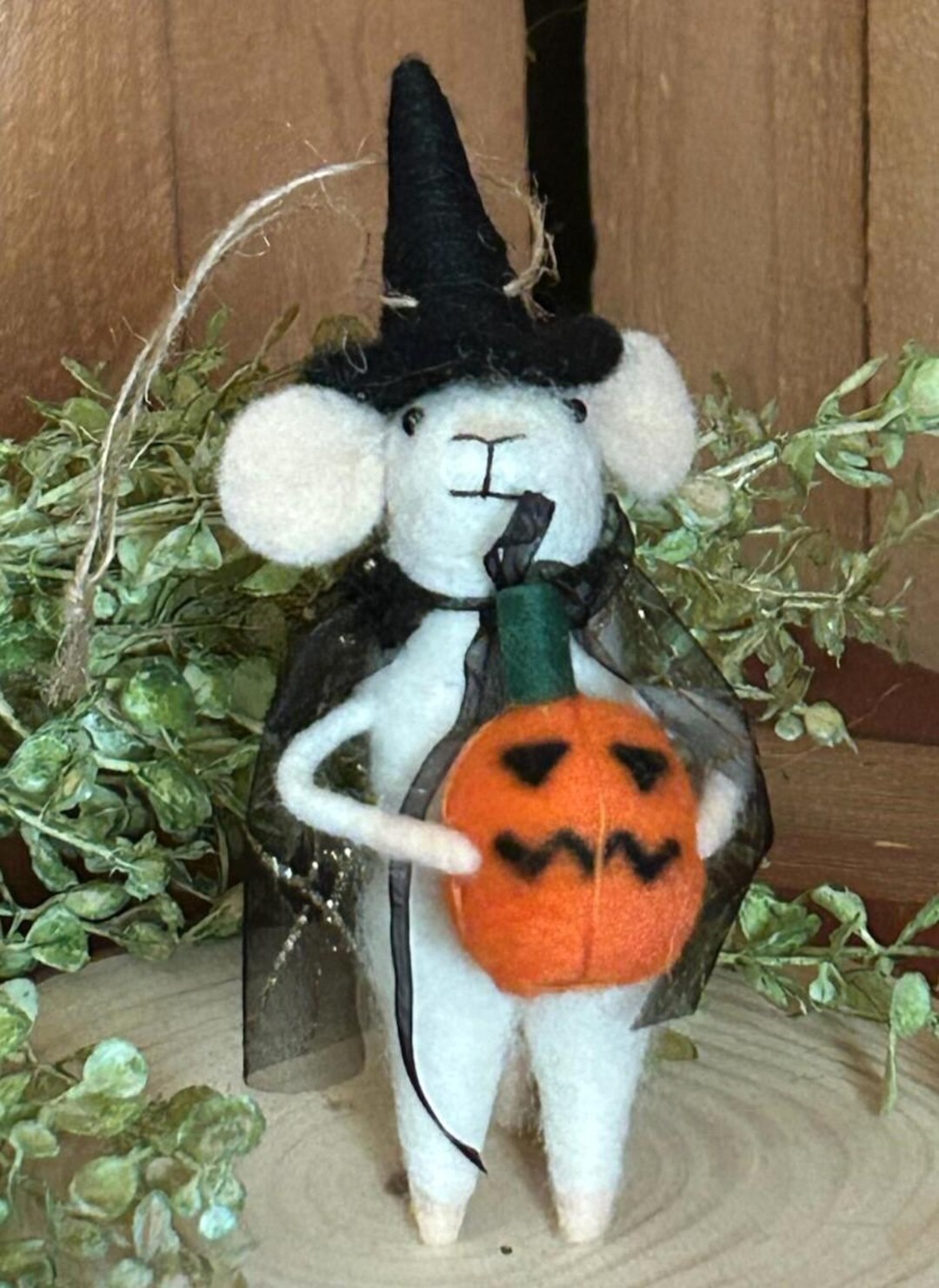 Halloween Witch Needle Felted Mouse - Fall Autumn Mouse Ornament With ...
