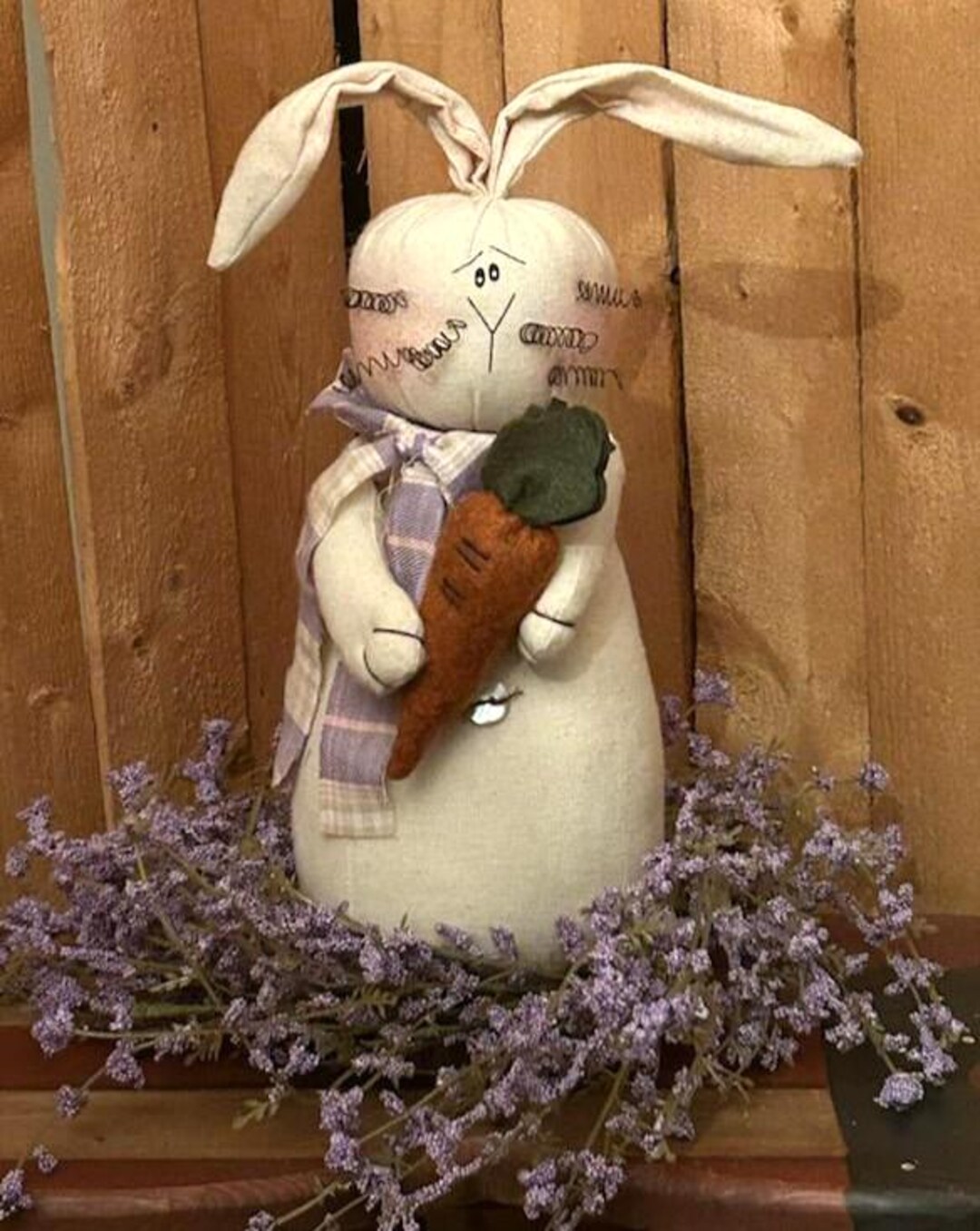 Spring Bunny Arrangement - Greenery, Spring Flowers, Carrot and a Cute ...