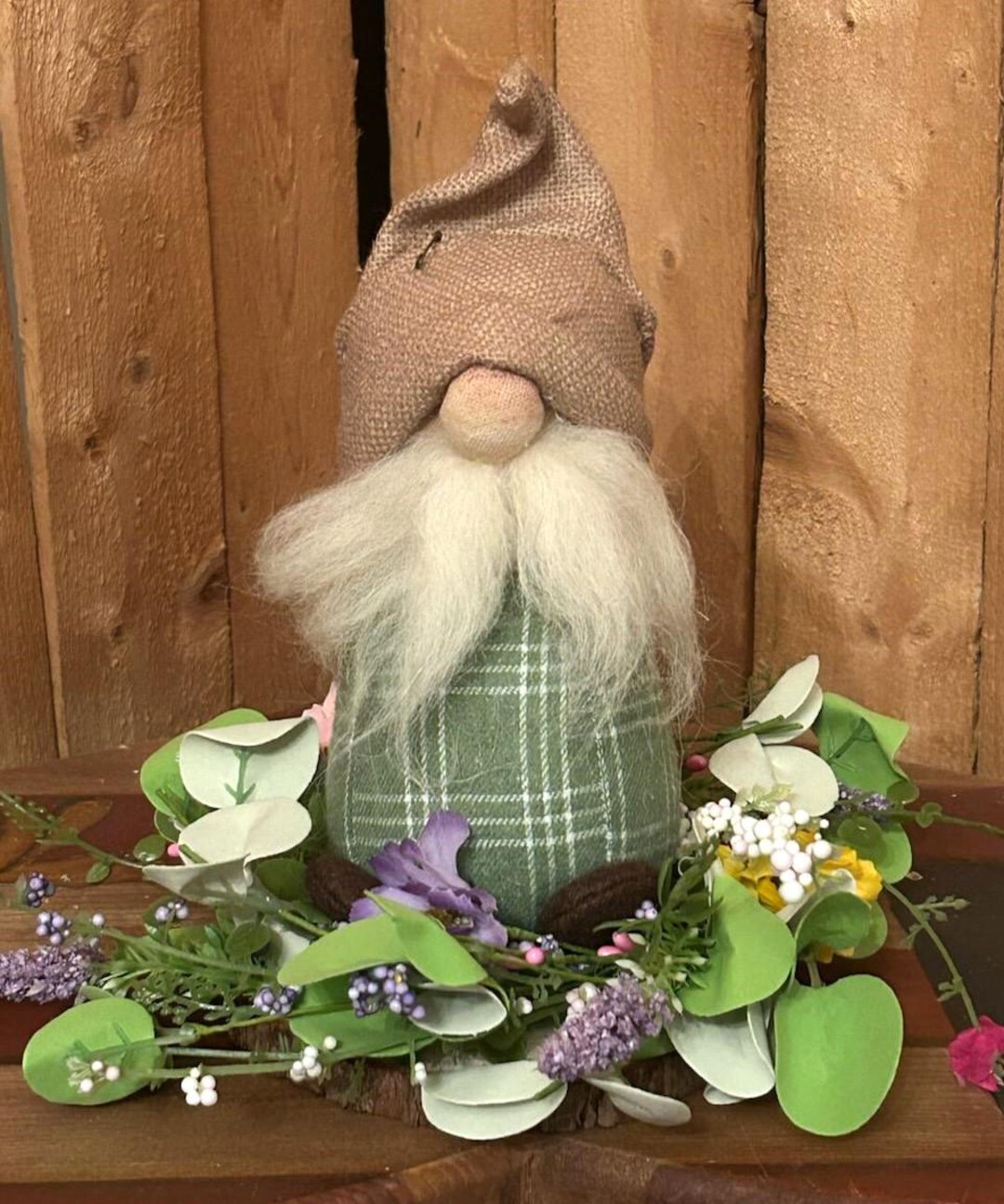 SALE - Spring Gnome Arrangement - Assorted Spring Flowers and a Cute ...
