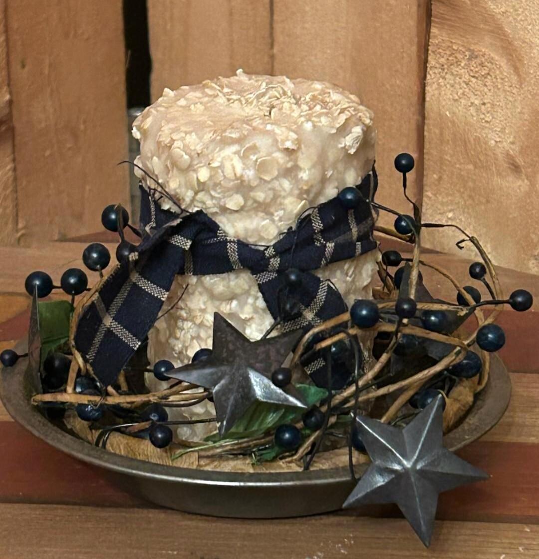 Primitive Country Candle Tray - Grubby Candle Rustic Home Decoration ...