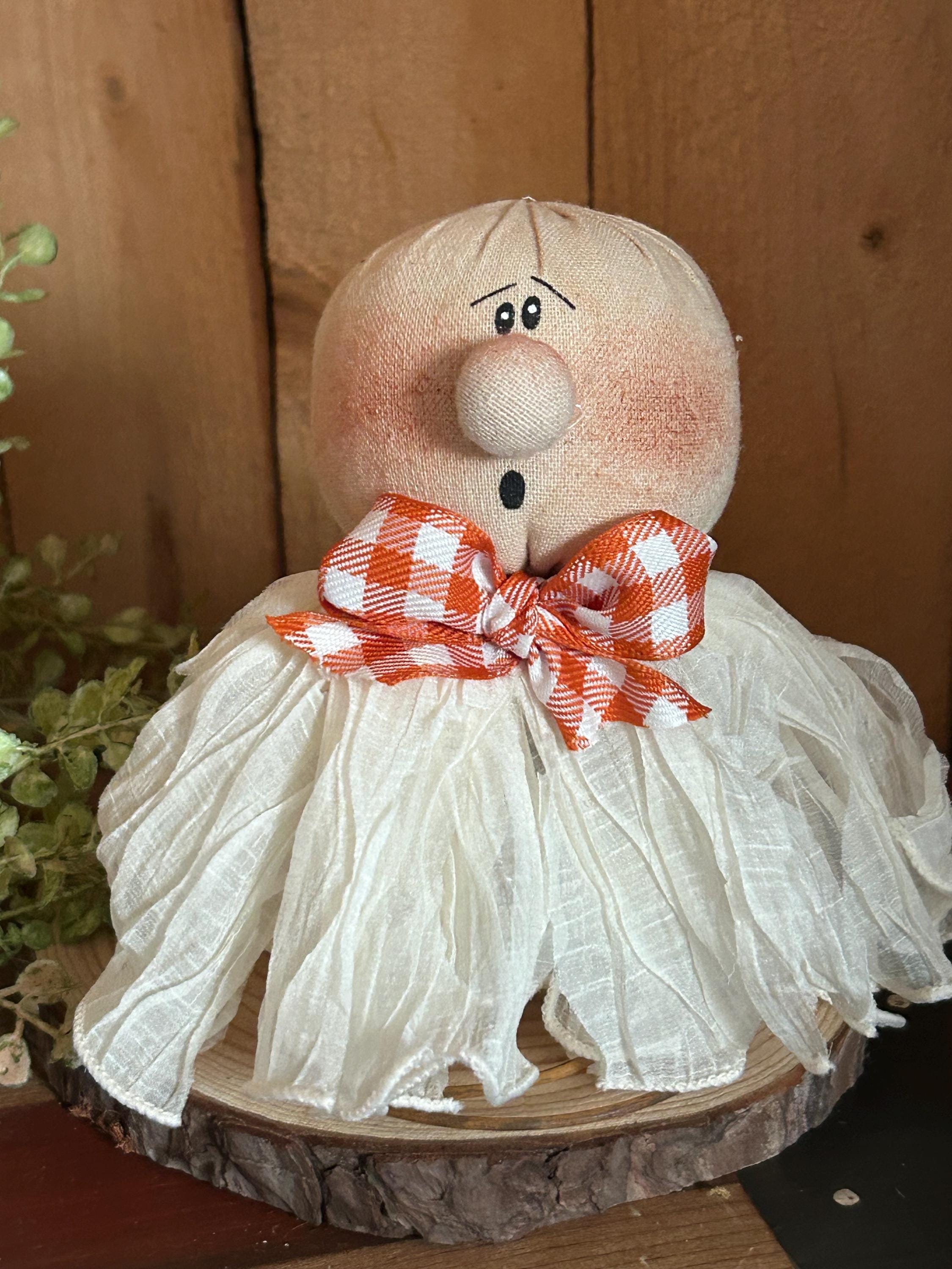 Ghost on a Spring - Rustic Harvest Decor Halloween Shelf Sitter, Spooky ...