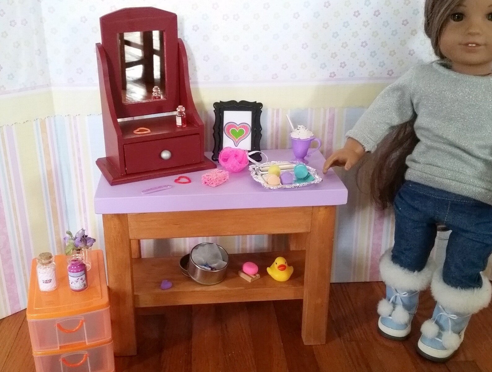 SALE 18 Inch Doll Salon Boutique Spa Set. Vanity Mirror | Etsy