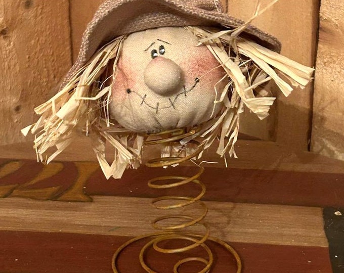 Fall Scarecrow on a Spring Rustic Winter Harvest Decor Halloween Shelf ...