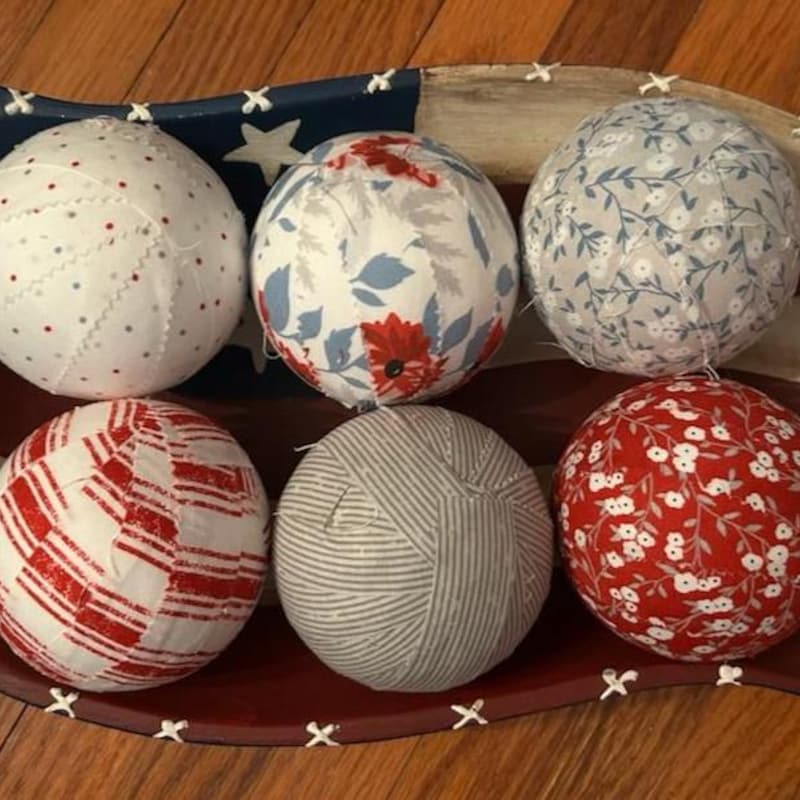 Patriotic Rag Balls - Etsy