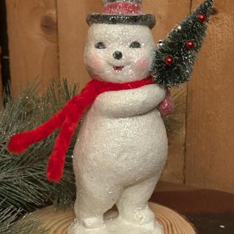 Snowman Figurine Top Hat - Etsy
