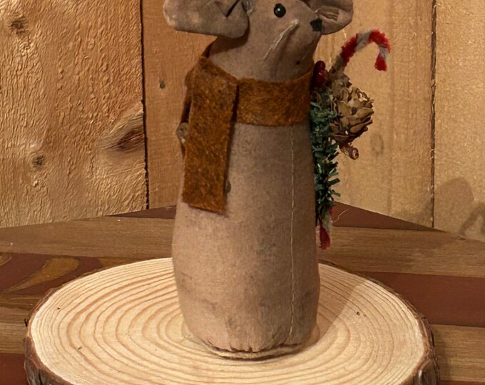 Primitive Country Sleeping Christmas Mouse With Letter to Santa With ...