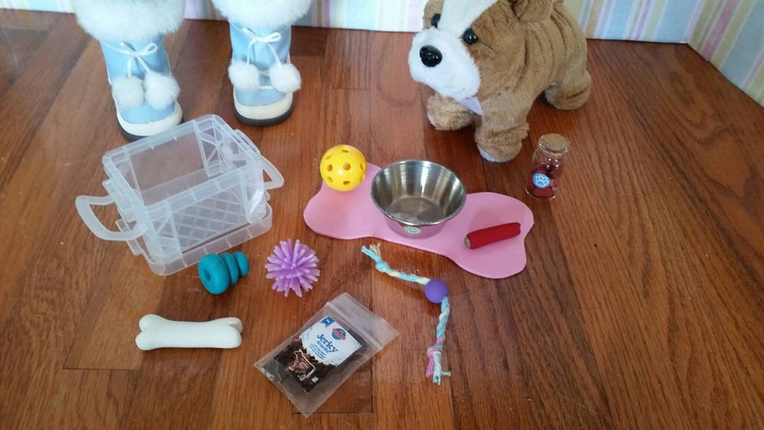 Dog Accessory Set-treats, Bone, Balls, Toys, for 18 Inch Dolls - Bowl ...