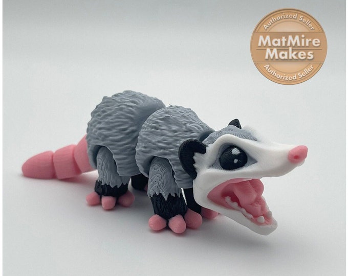 3D Printed Articulated Mini Opossum, Sensory/fidget Toy - Etsy