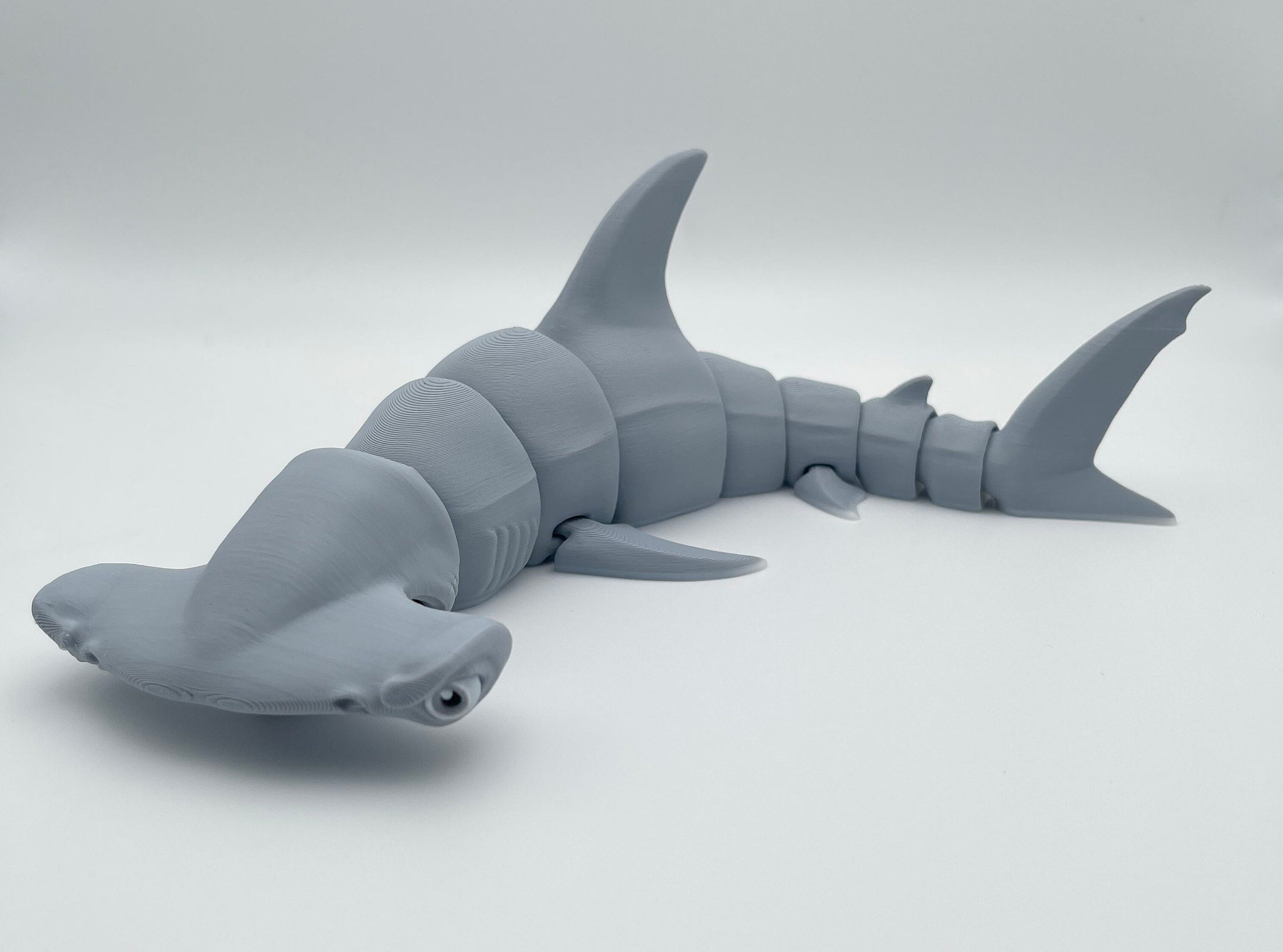 3D Printed Articulated Fidget Hammerhead Shark - Etsy