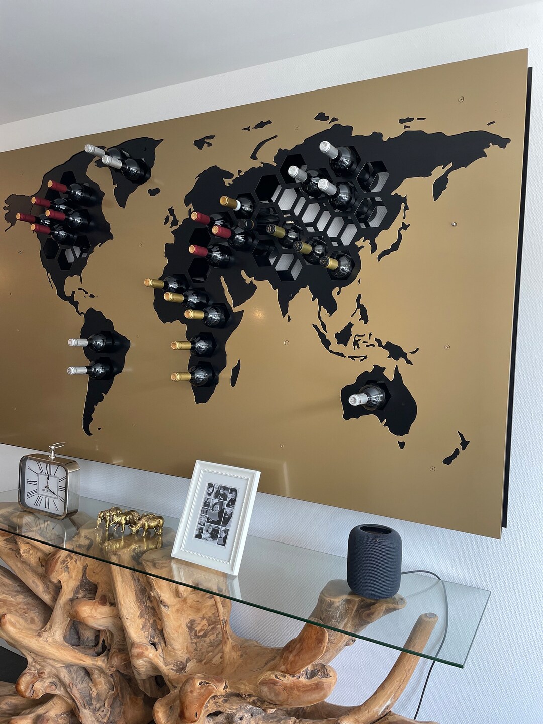 Unique Steel World Map Wine Rack, Wedding Gift. - Etsy