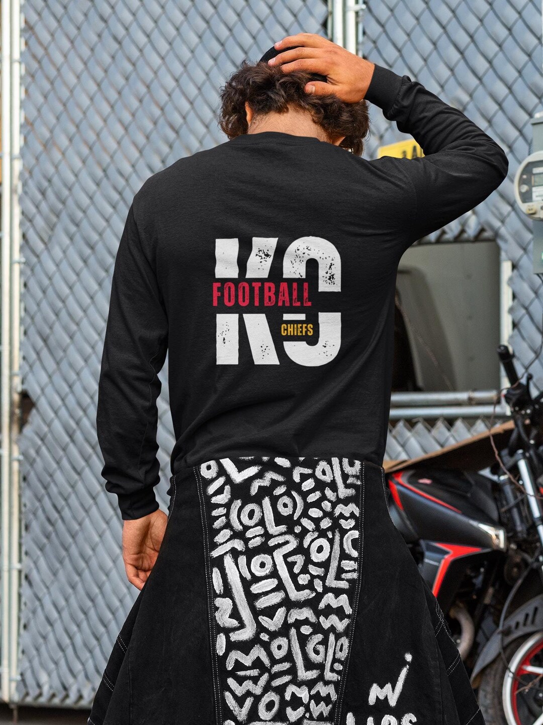 Kansas City Chiefs Football Block Long Sleeve Shirt, NFL Team Fan Gift ...