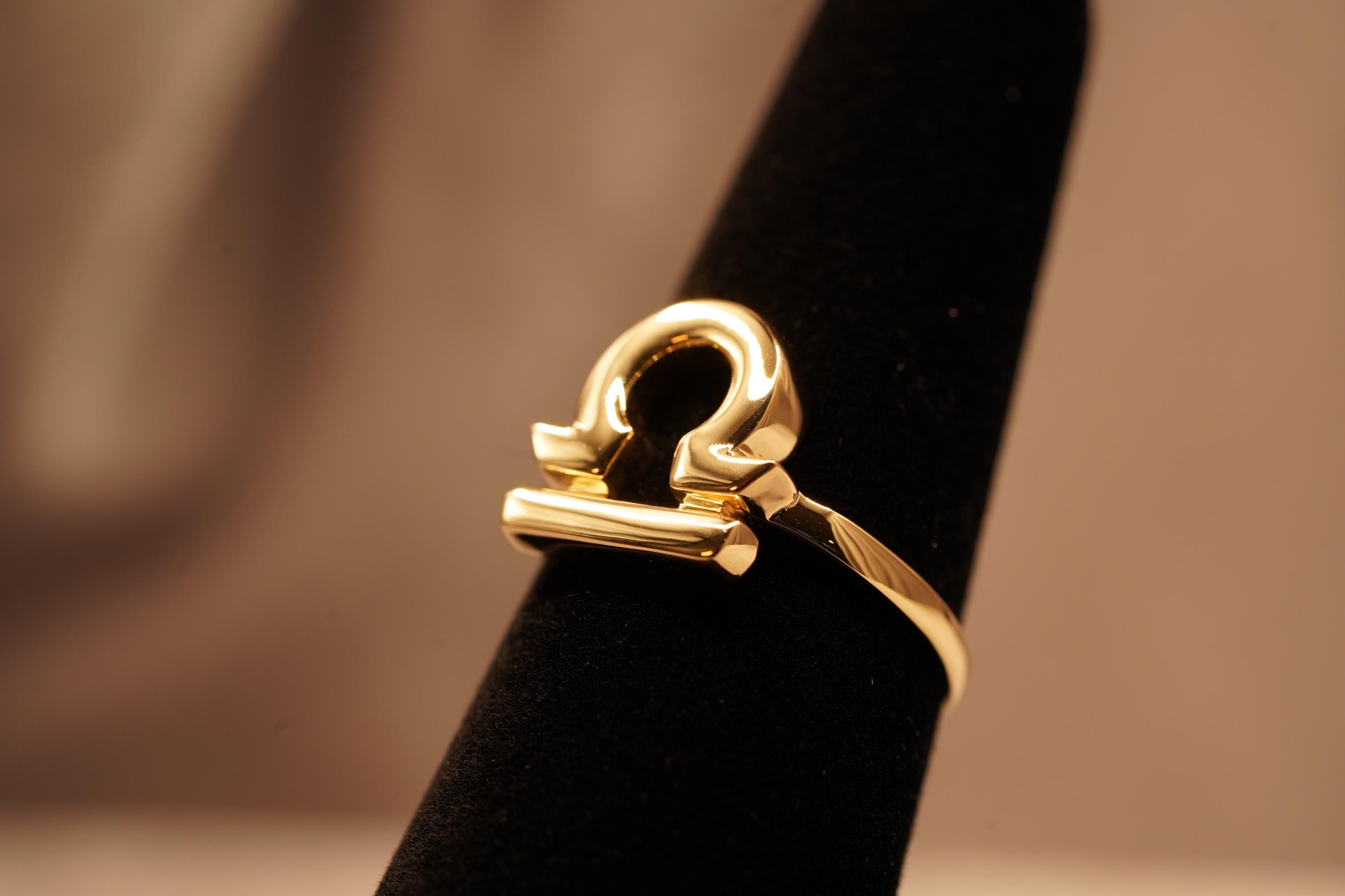 14K Gold Libra Ring - Etsy