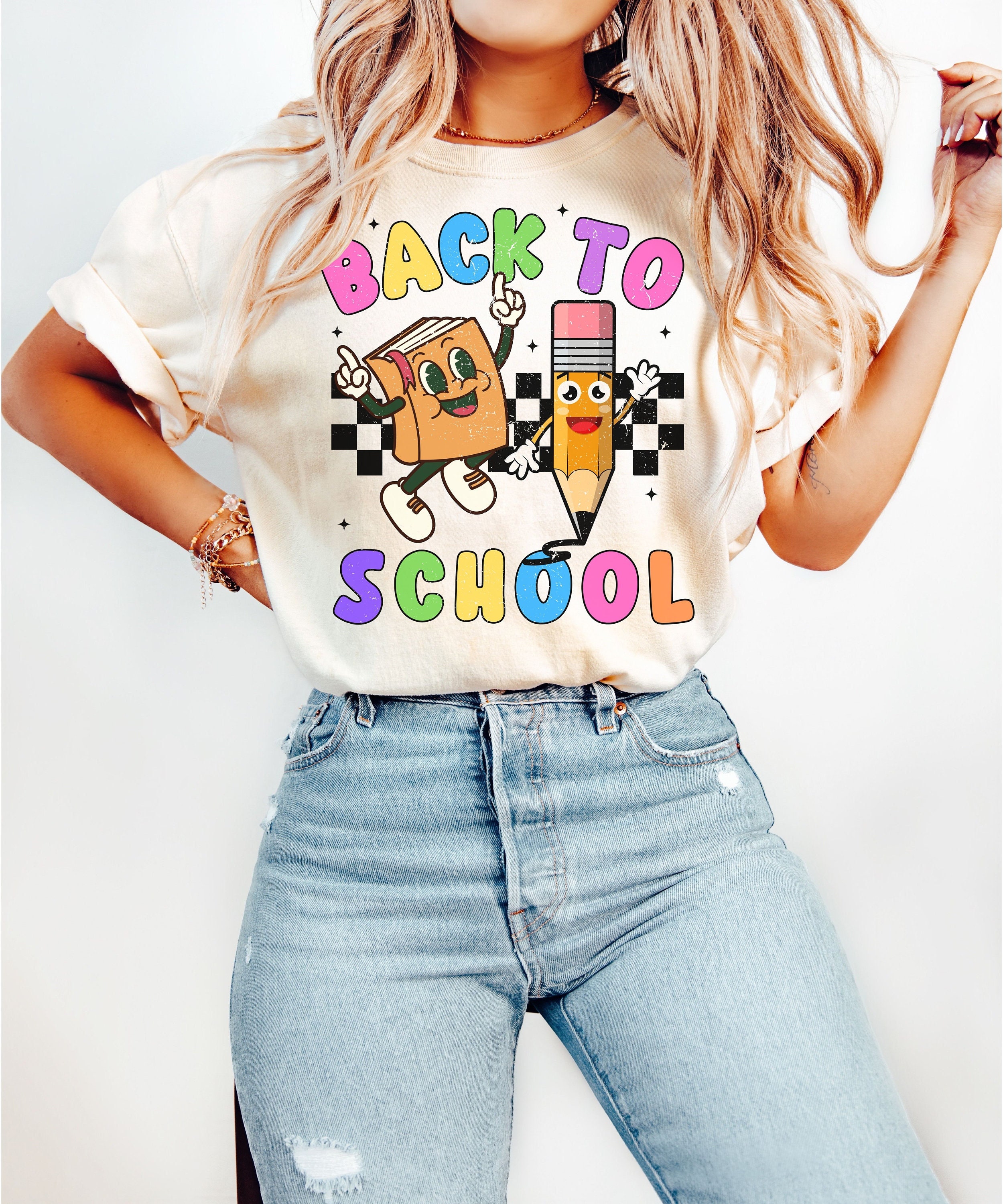 Back to School Png, Retro Teacher Png, First Day of School Png, Teacher ...