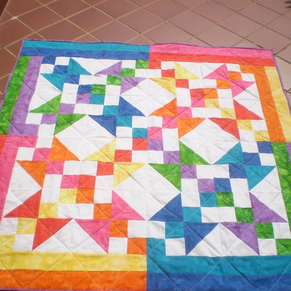 Primary Colors Quilt - Etsy