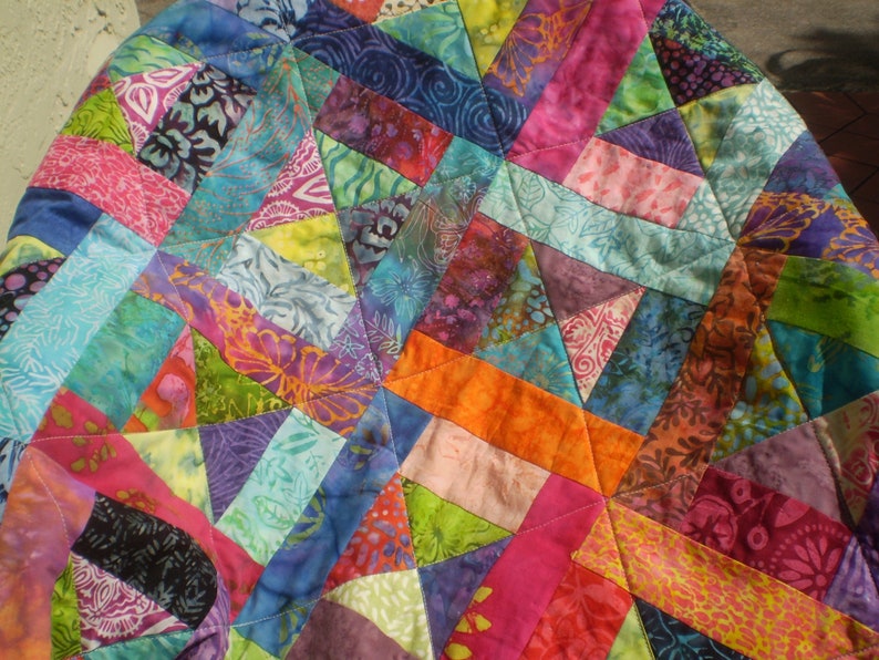 Handmade Batik Baby Quilt quilts for sale Scrap quilt Lap | Etsy