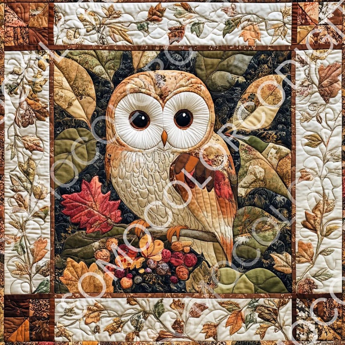 4 Quilted Owl Png, Whimsical, Primitive Farmhouse, Instant Download, Printable, Sublimation ...