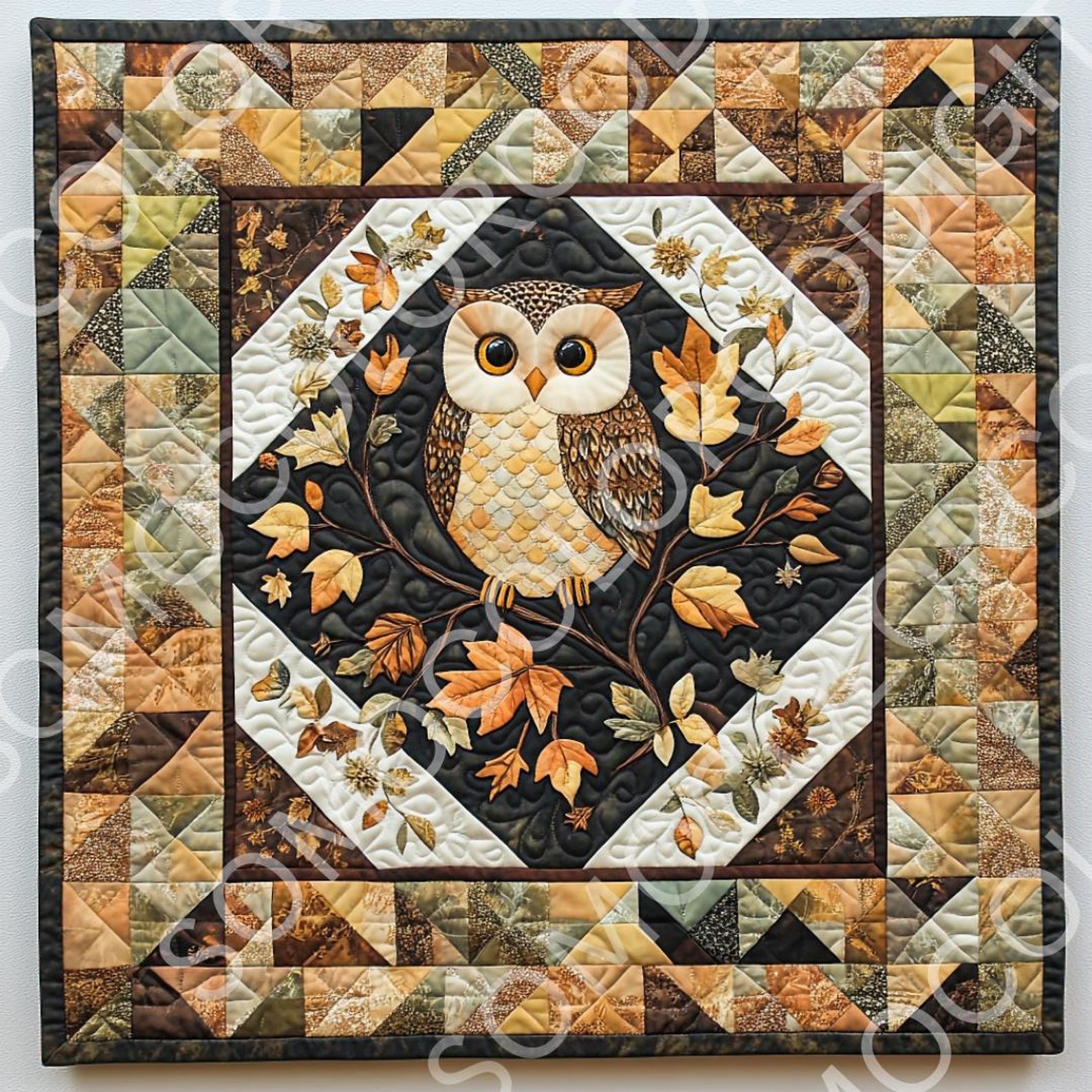 4 Quilted Owl Png, Whimsical, Primitive Farmhouse, Instant Download ...
