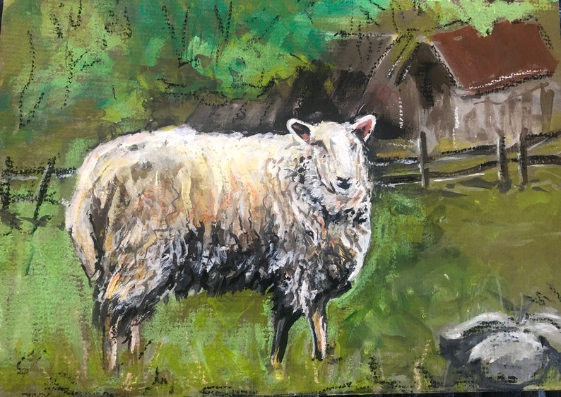 Wall Art - Sheep in Ireland- Art Print - Irish Landscape - Travel Print ...