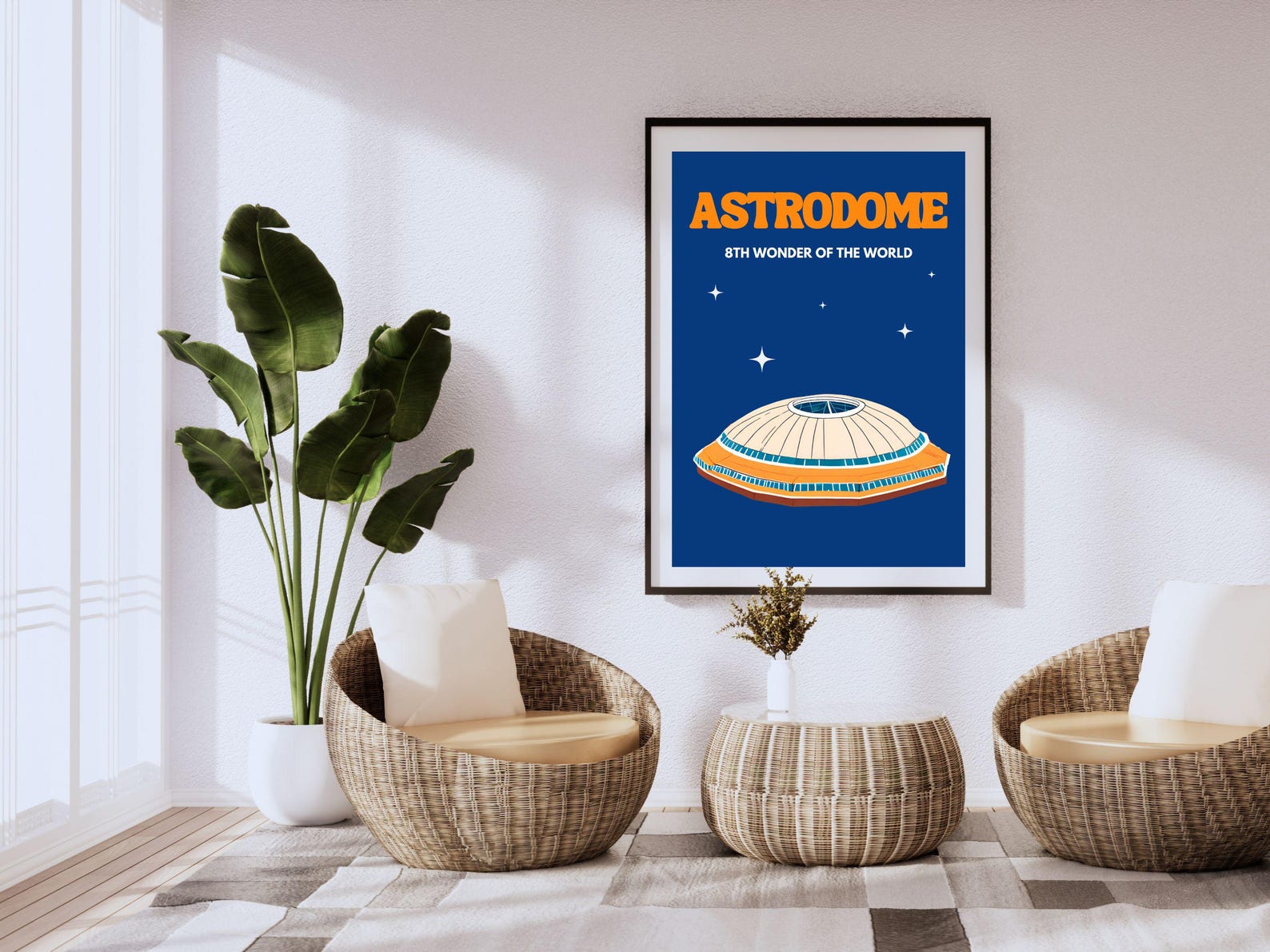 Houston Travel Poster Set, Astrodome, Oilers, Houston Rodeo (digital ...
