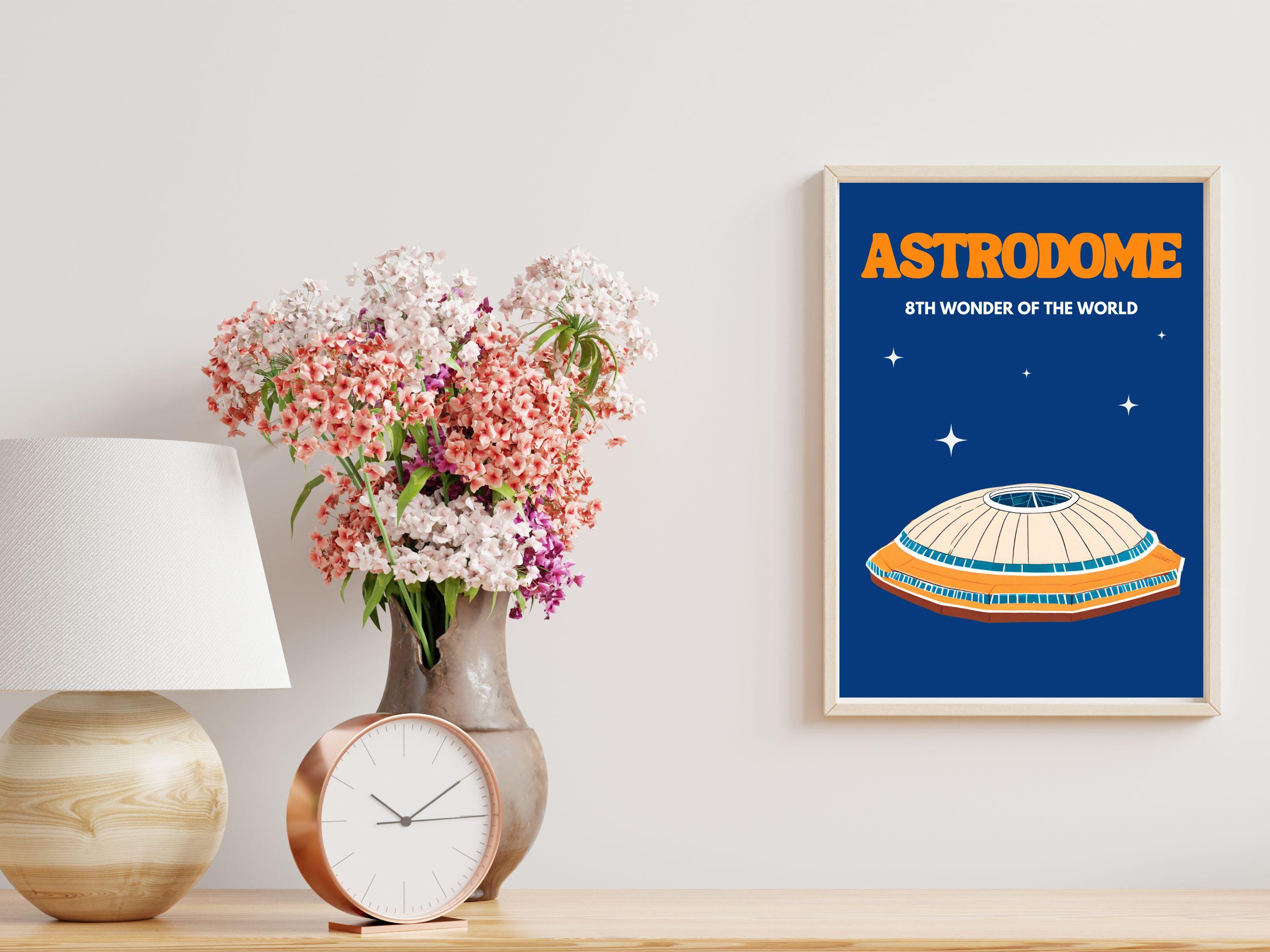 Houston Travel Poster Set, Astrodome, Oilers, Houston Rodeo (digital ...