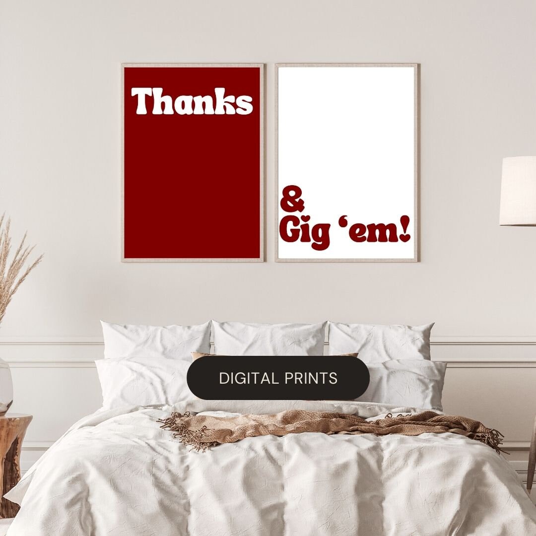 Texas A&M Wall Art, Texas Aggie Prints, Tamu Wall Art, Gig Em, Texas ...