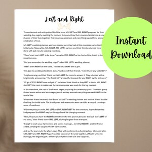 Bridal Shower Game Left Right Game, Left & Right, Pass the Prize, Fun ...