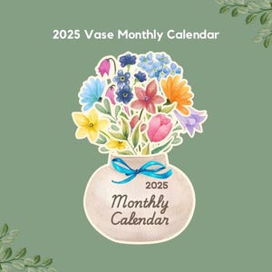2025 Layered Desk Calendar Flower Vase Design - Etsy