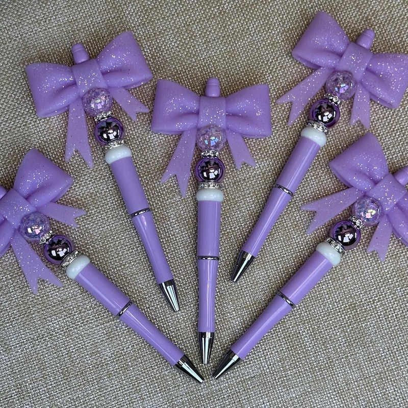 Purple Bows for Pens - Etsy