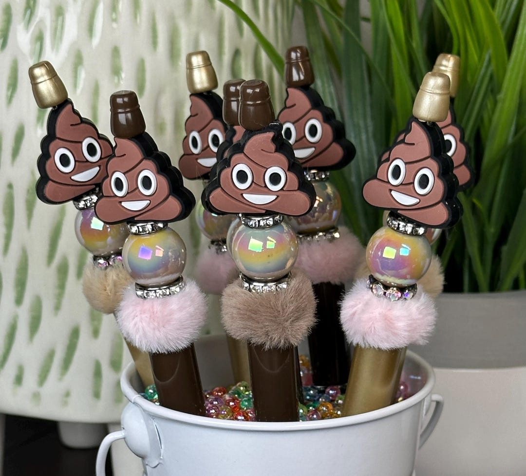 Poop Emoji Beaded Pens - Etsy