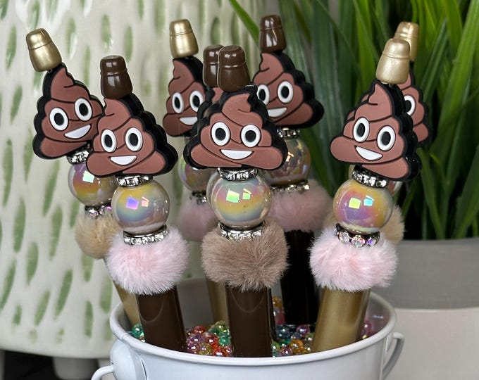 Poo Emoji Beaded Pens - Etsy
