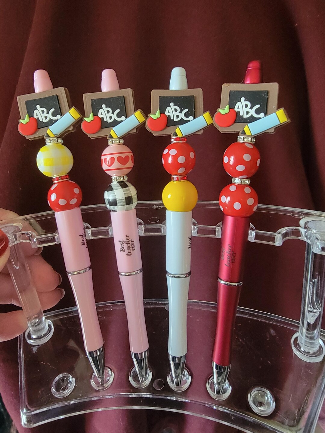 Teacher ABC Beaded Pen Made by a Special Needs Teen - Teacher Gift ...