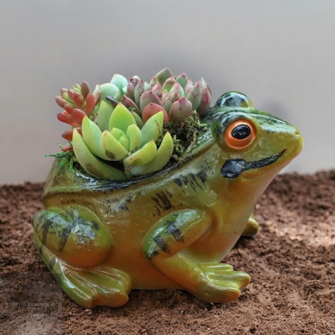 Leopard Frog Succulent Planter Unique Succulent Planter Frog Lover ...